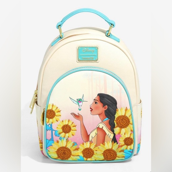Loungefly | Bags | Loungefly Disney Pocahontas Sunflowers Mini Backpack ...